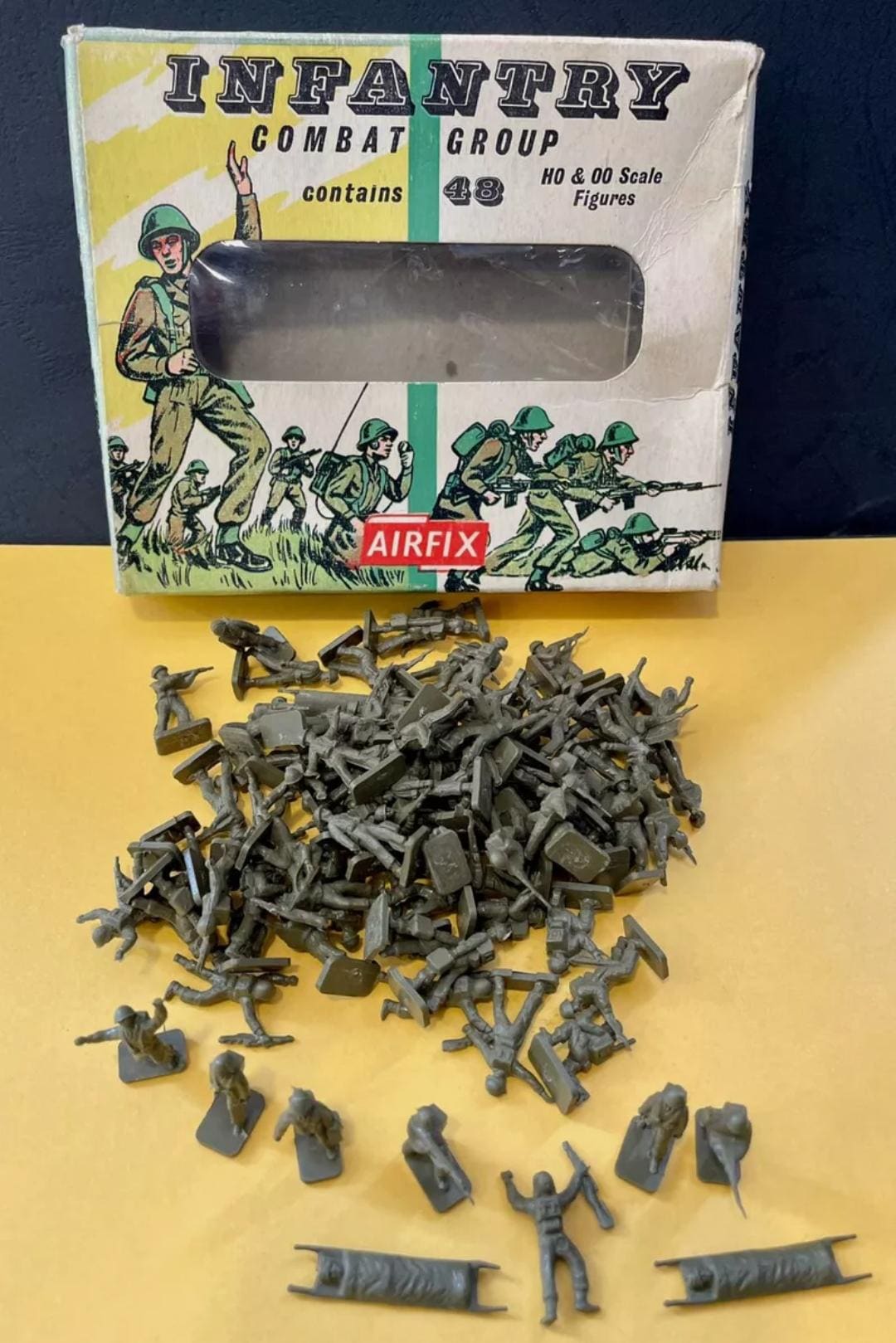 WW2 1950 Airfix Products S3 HO Scale INFANTRY Combat Group Pack of 90 ...