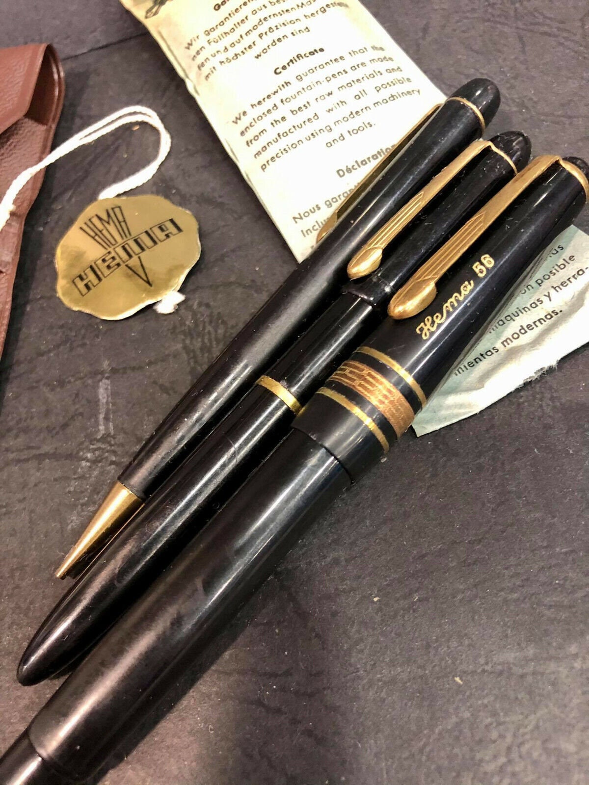 Vintage DAUER FEDER 4 HEMA 56 Set Fountain Pen, Pen Pencil Untested N0S ...