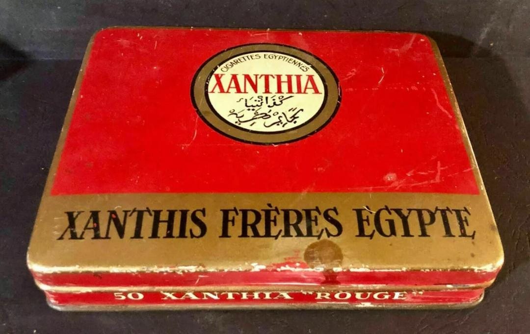 Vintage Cigarettes Tin XANTHIA by XANTHIS Freres EGYPTE, Alexandrie ...