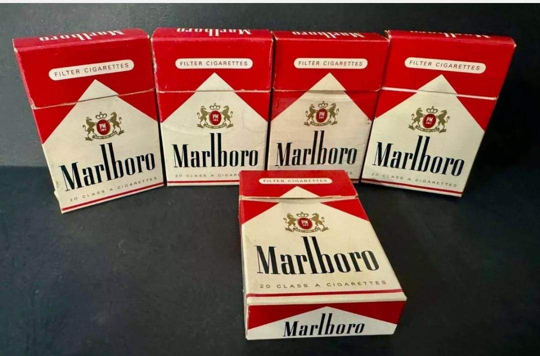 Vintage MARLBORO Cigarettes Lot of 5 Empty Packets for Collection - Etsy