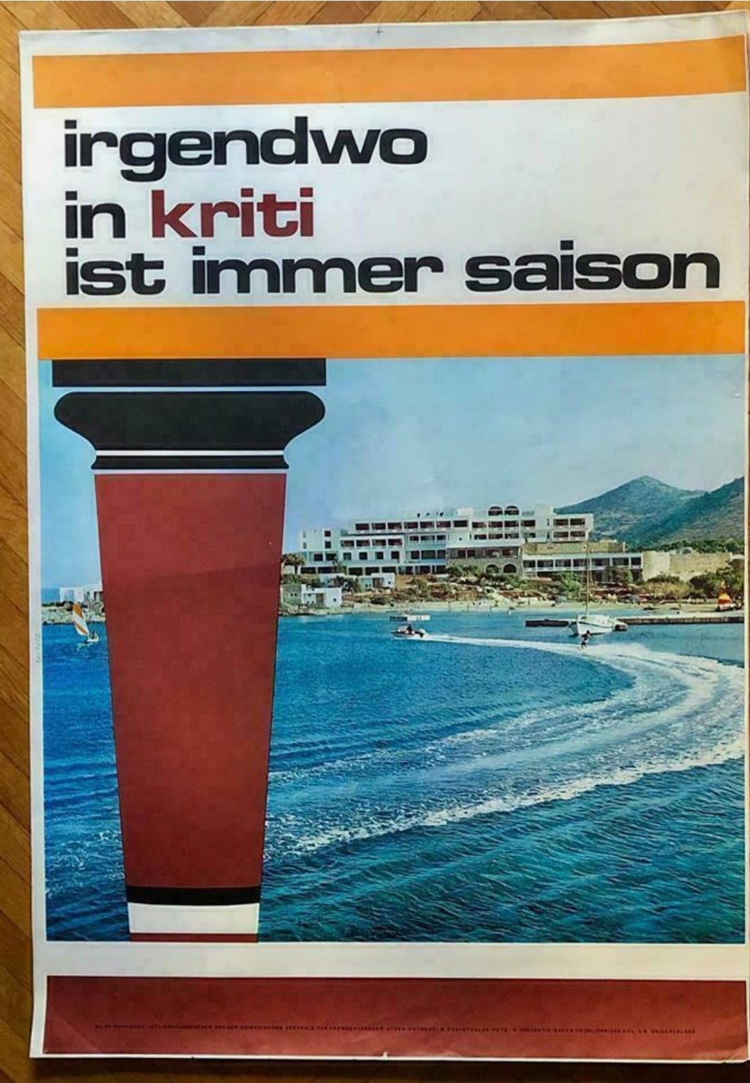 Greece Greek CRETE Island Advert. Tourism Organisation EOT Original ...