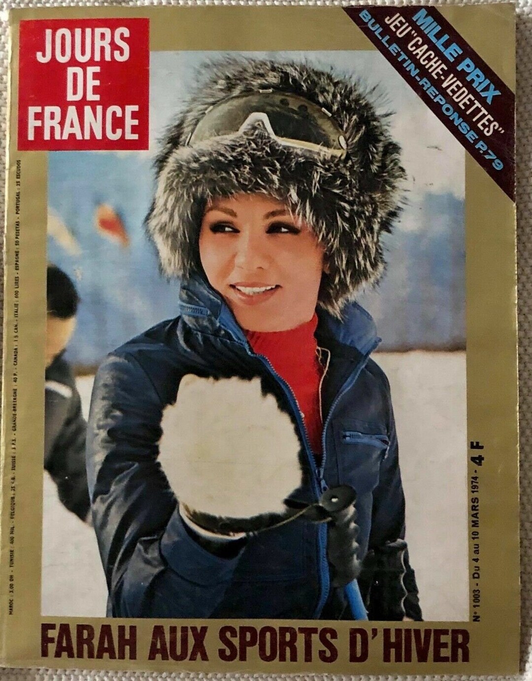 Vintage French Magazine J0URS DE FRΑNCE 1974, FΑRAH Aux SP0RT 196 Pages ...