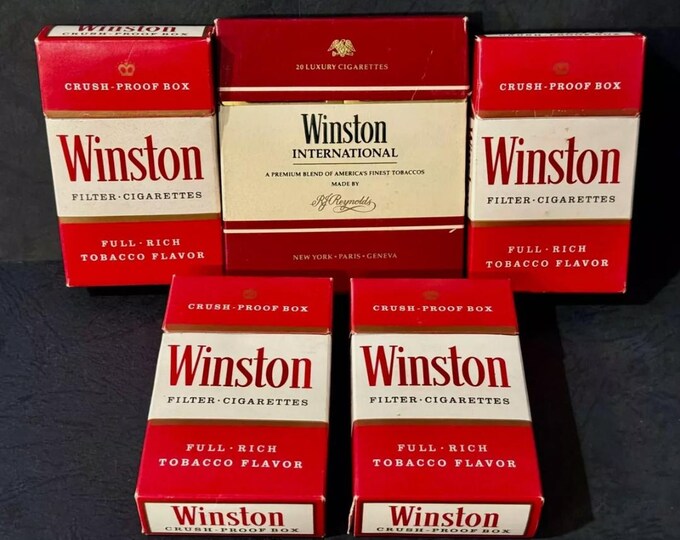 Vintage WINSTON Cigarettes (lot of 5), Empty Packets for Collection - Etsy