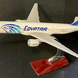 EGYPT AIR Boeing-777 Passenger Airplane Model 31cm Plane Metal & Wood ...