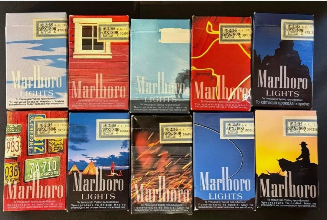 Vintage MARLBORO Cigarettes Lot of 10 Empty Packets for Collection - Etsy
