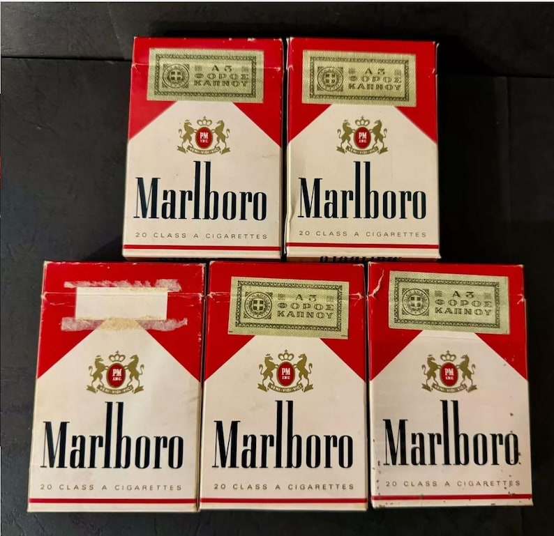 Vintage MARLBORO Cigarettes Lot of 5 Empty Packets for Collection - Etsy UK