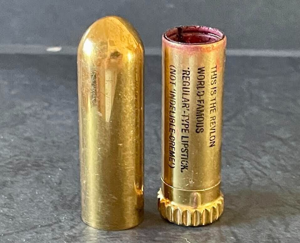 Vintage 1960s Brass Cased Bullet Shaped Revlon Products Lipstick used ...
