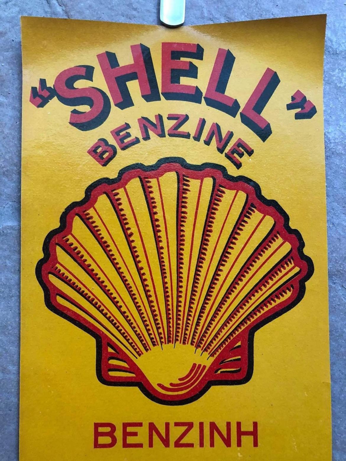 Letrero Anuncio versión griega de una etiqueta de aceite para tractor ...