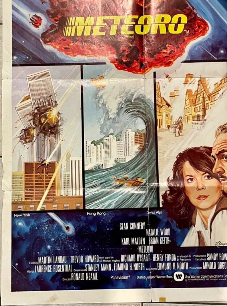 METEORO (sean Connery-natalie Wood) (1979) Original Cinema Movie Quad ...