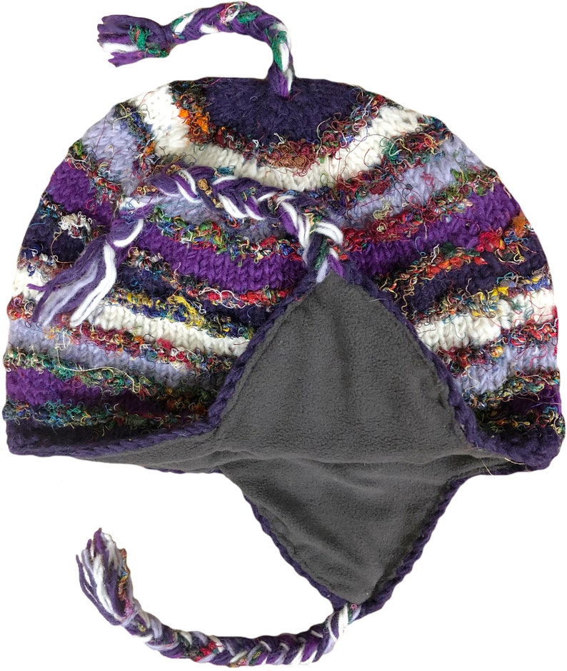 Ribbed Sherpa Hats With Ear Flaps - Etsy