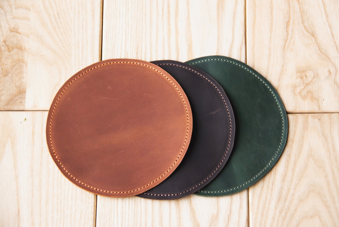 Personalized Leather Coaster Set,handmade Coaster Set,custom Coasters ...
