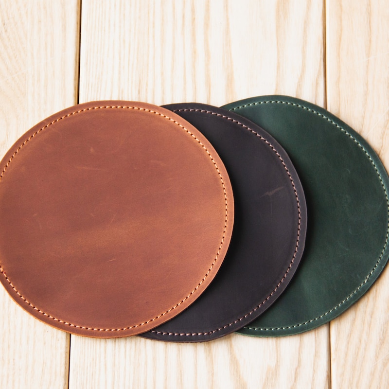 Leather Coaster - Etsy