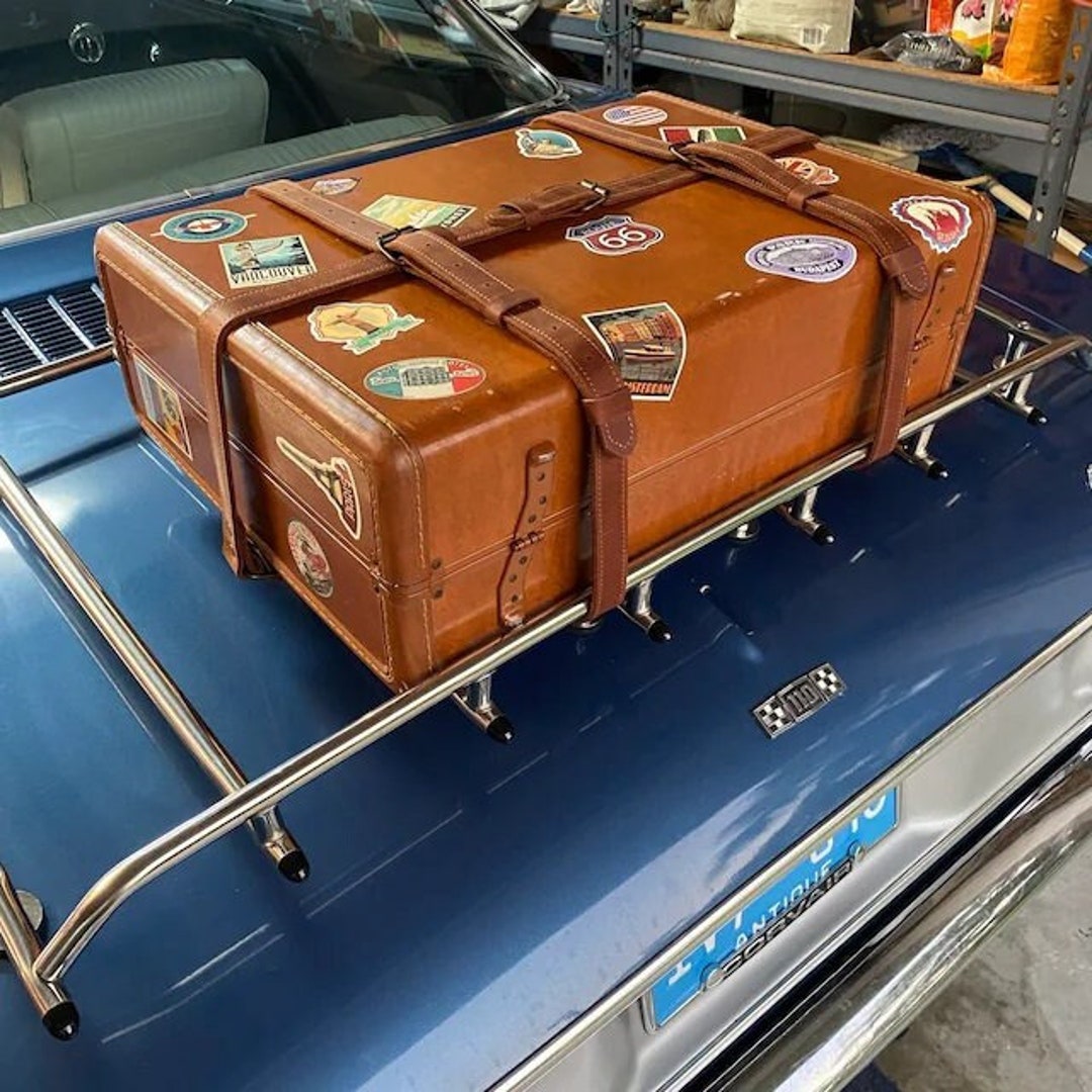 Leather luggage straps for classic cars store
