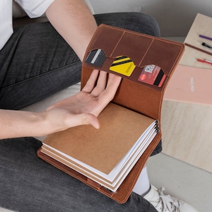 Leather Travelers Notebook Cover A5, Travelers Notebook Cover Leather ...