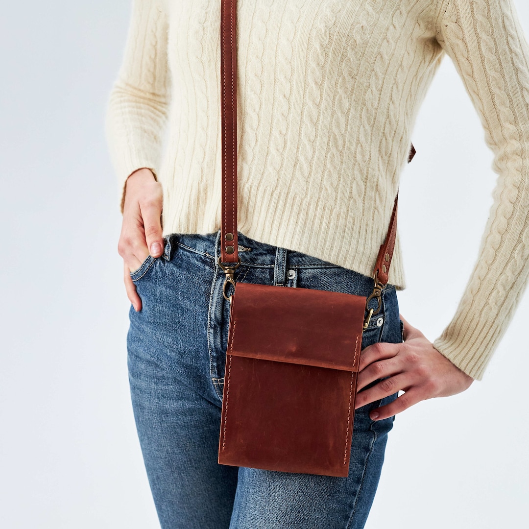Leather Phone Pouch,leather Phone Bag,phone Sling Bag,cell Phone ...