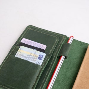 Leather Notebook Cover With Pen Holder, B6 Notebook Cover, Leather ...