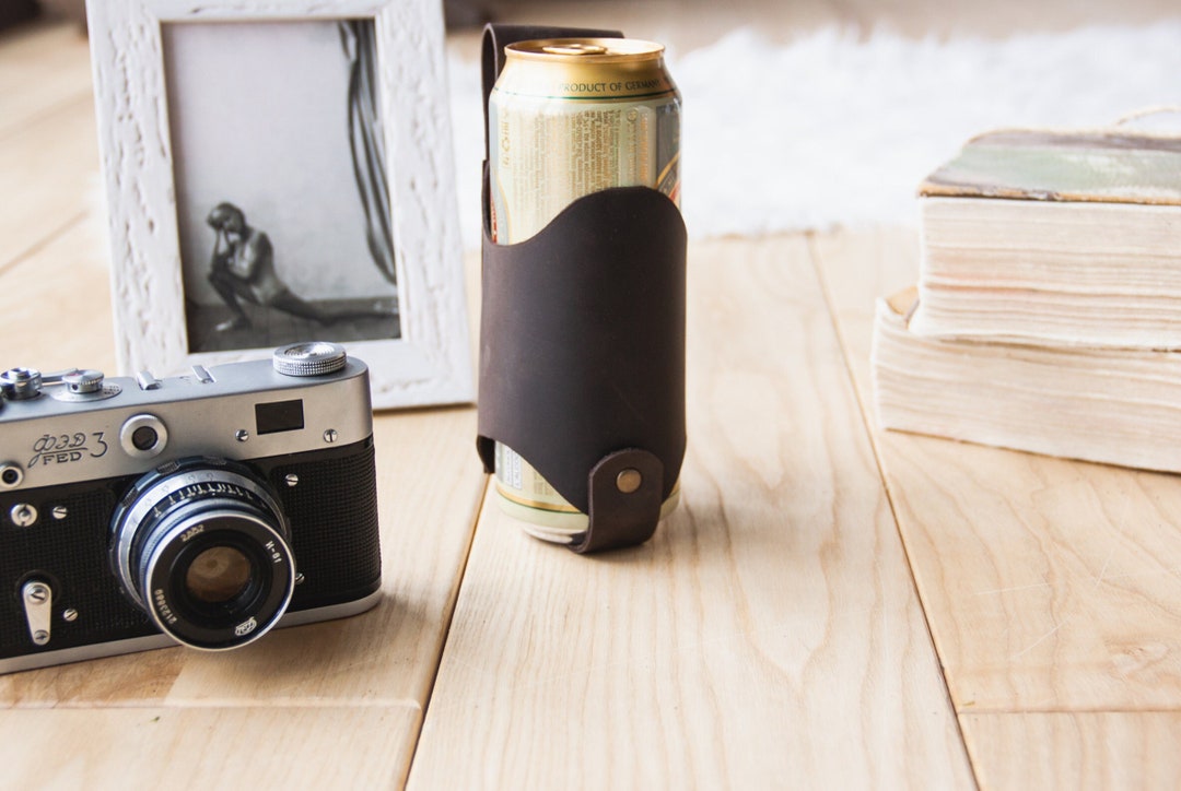 Leather Beer Case, Beer Can Case, Beer Can Holder, Drink Holder Belt ...