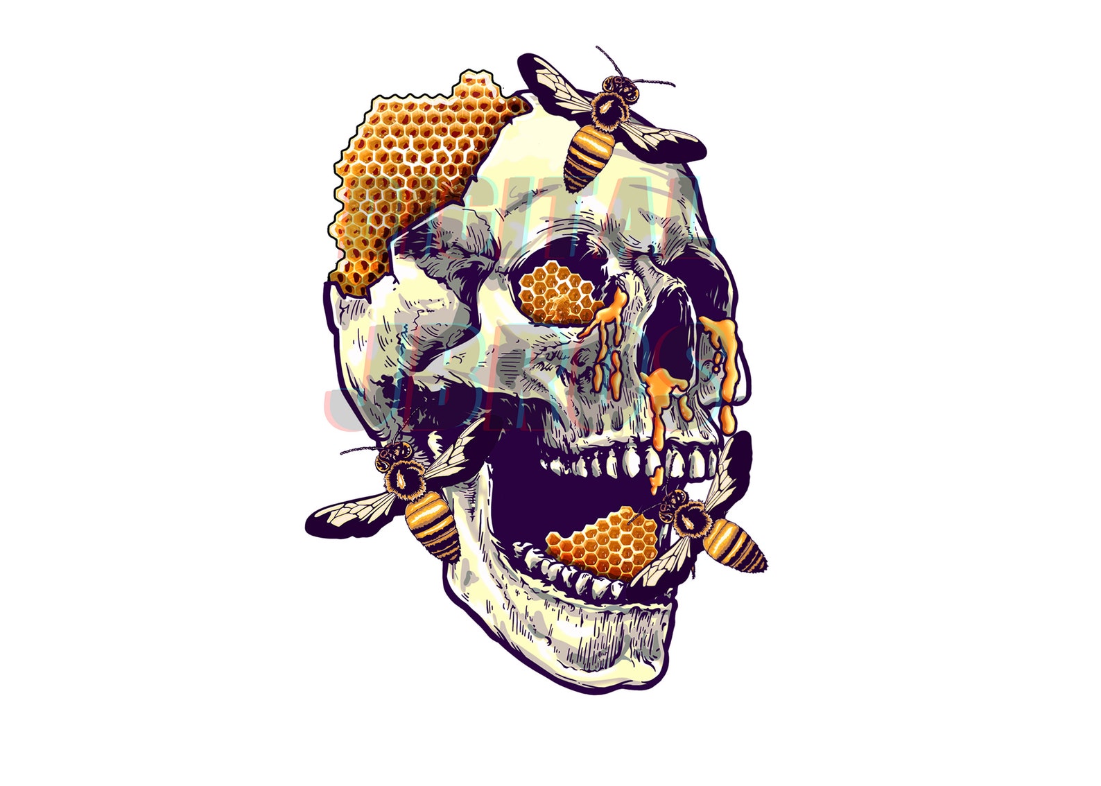 Honey Bee Skull - Etsy