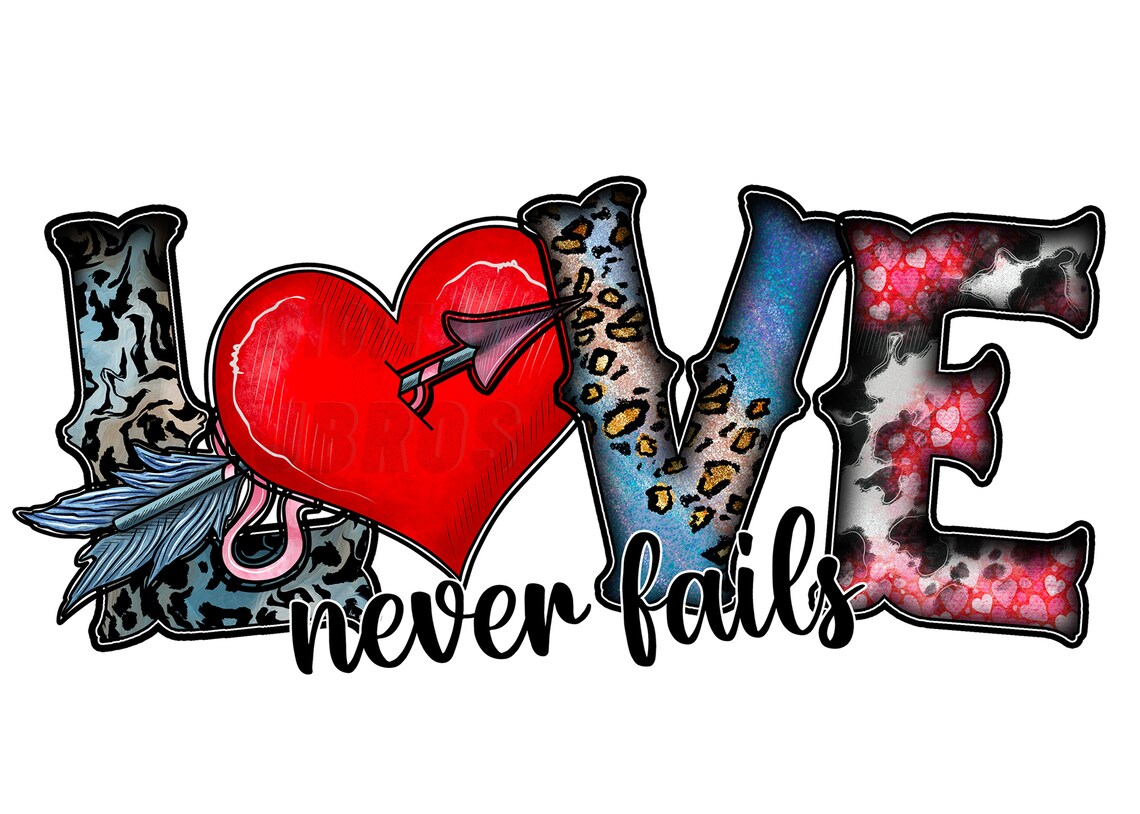 Love Never Fails Valentine's - Etsy