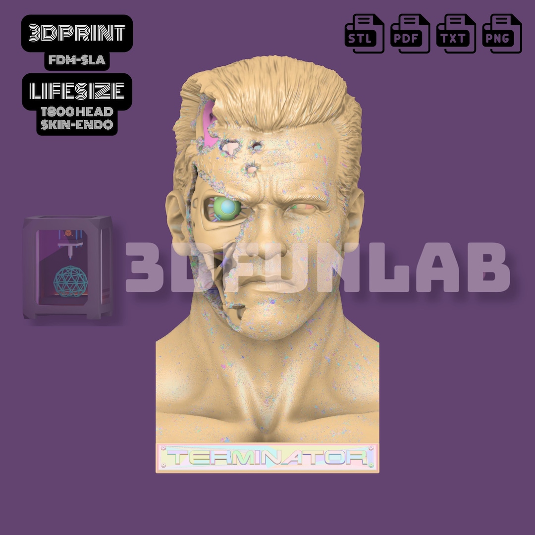Terminator T2 Head-skull / Skin-endoskeleton, Real Details, Life Size ...