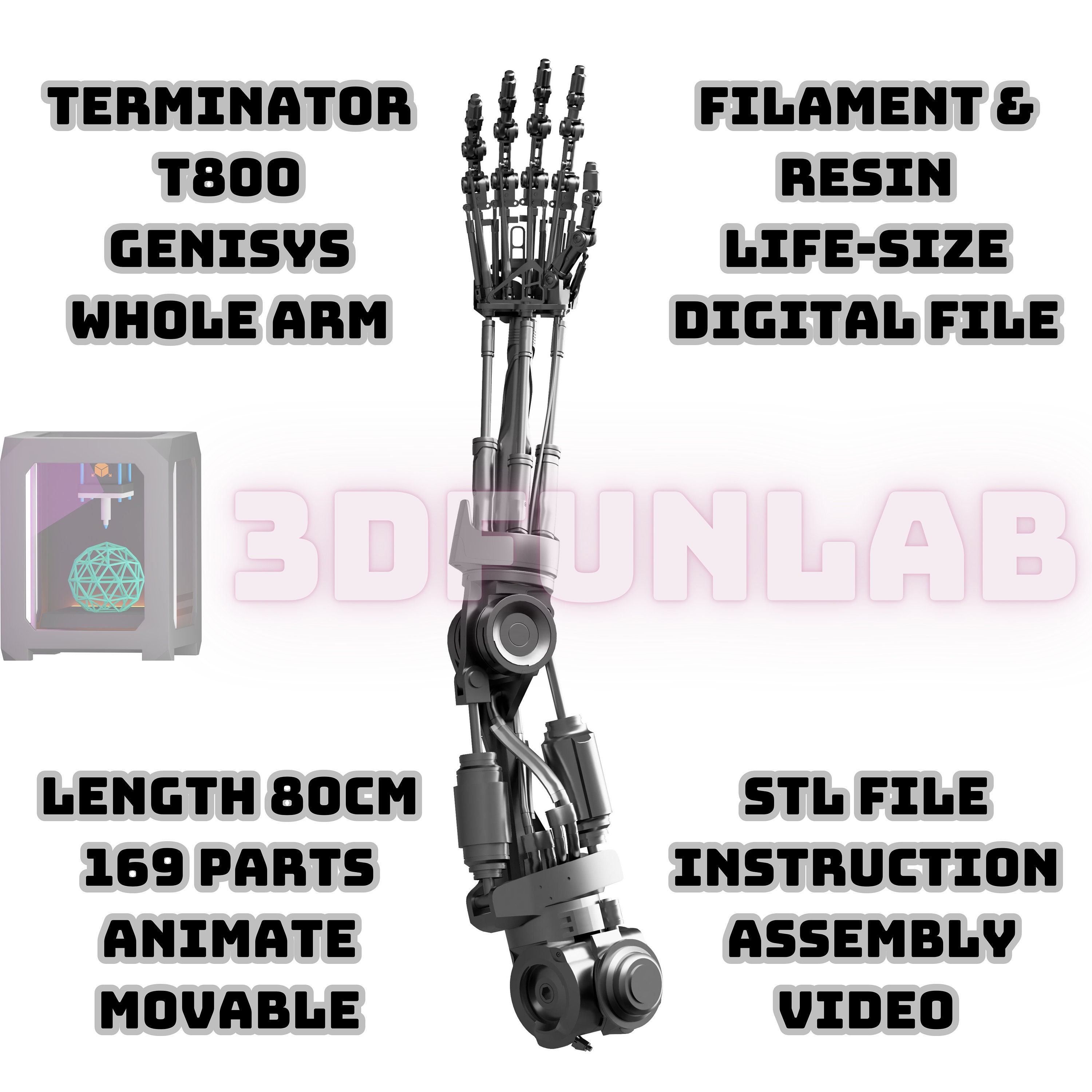 Terminator T800 Genisys Whole Arm, Real Details, Life Size 80 Cm ...
