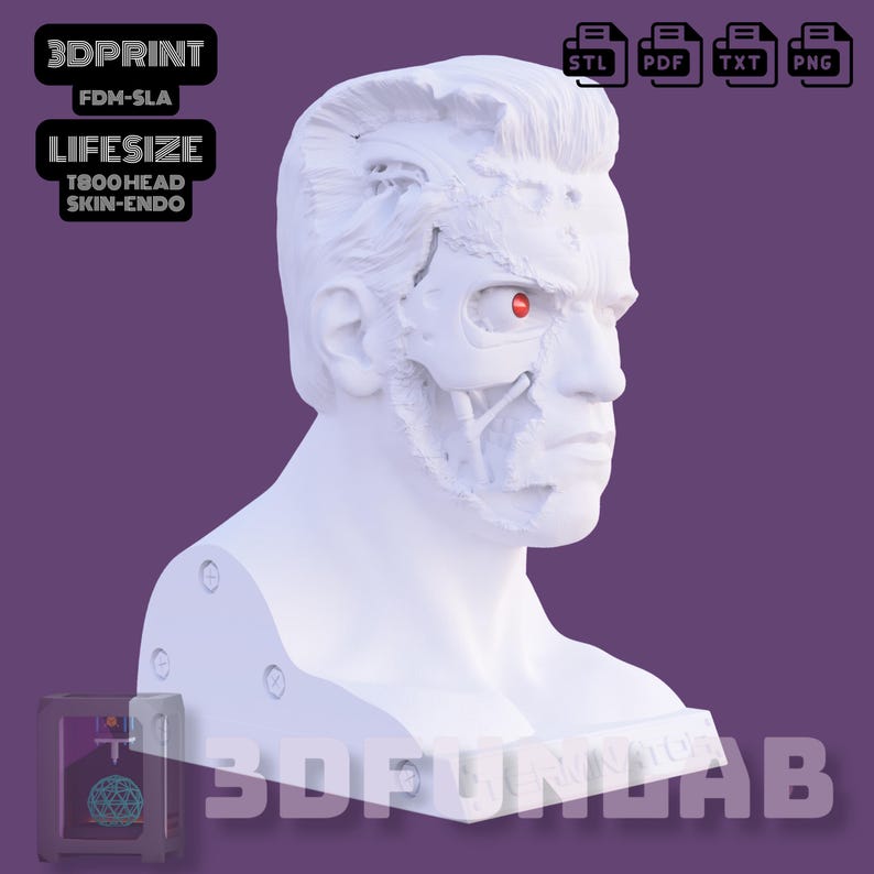 Terminator T2 Head-skull / Skin-endoskeleton, Real Details, Life Size ...