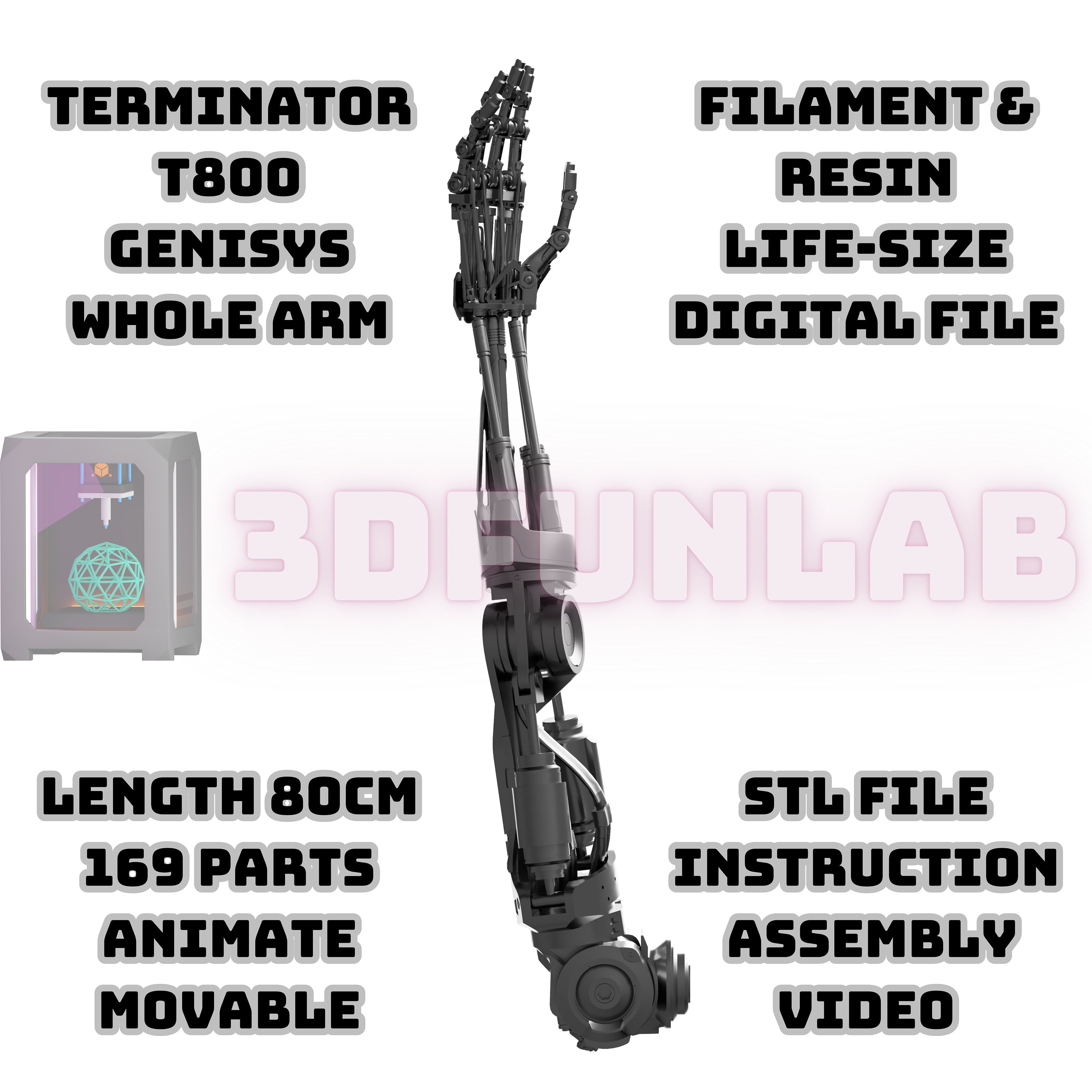 Terminator T800 Genisys Whole Arm, Real Details, Life Size 80 Cm ...