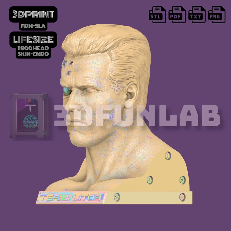 Terminator T2 Head-skull / Skin-endoskeleton, Real Details, Life Size ...