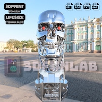 Terminator T800 Endoskull: Life-size Light-up T-800 Skull Endoskeleton ...