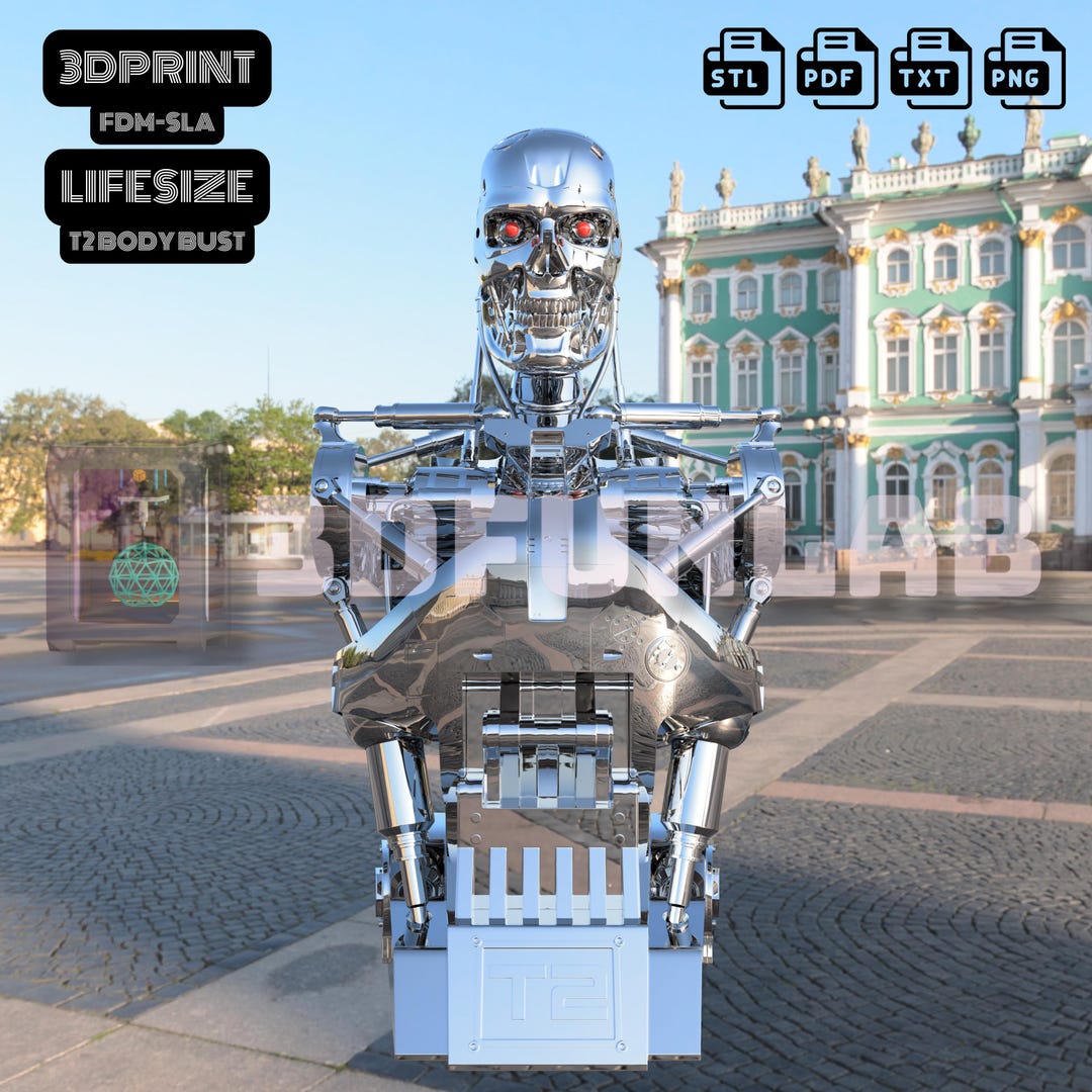 Terminator T2 Body Bust , Real Details, Life Size 45x36x78.5 Cm ...