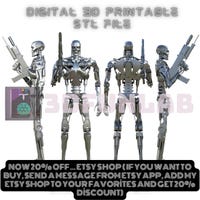 Terminator T-800 Chibi 3D Print File | Sci-fi Cyborg Model (STL OBJ FBX ...