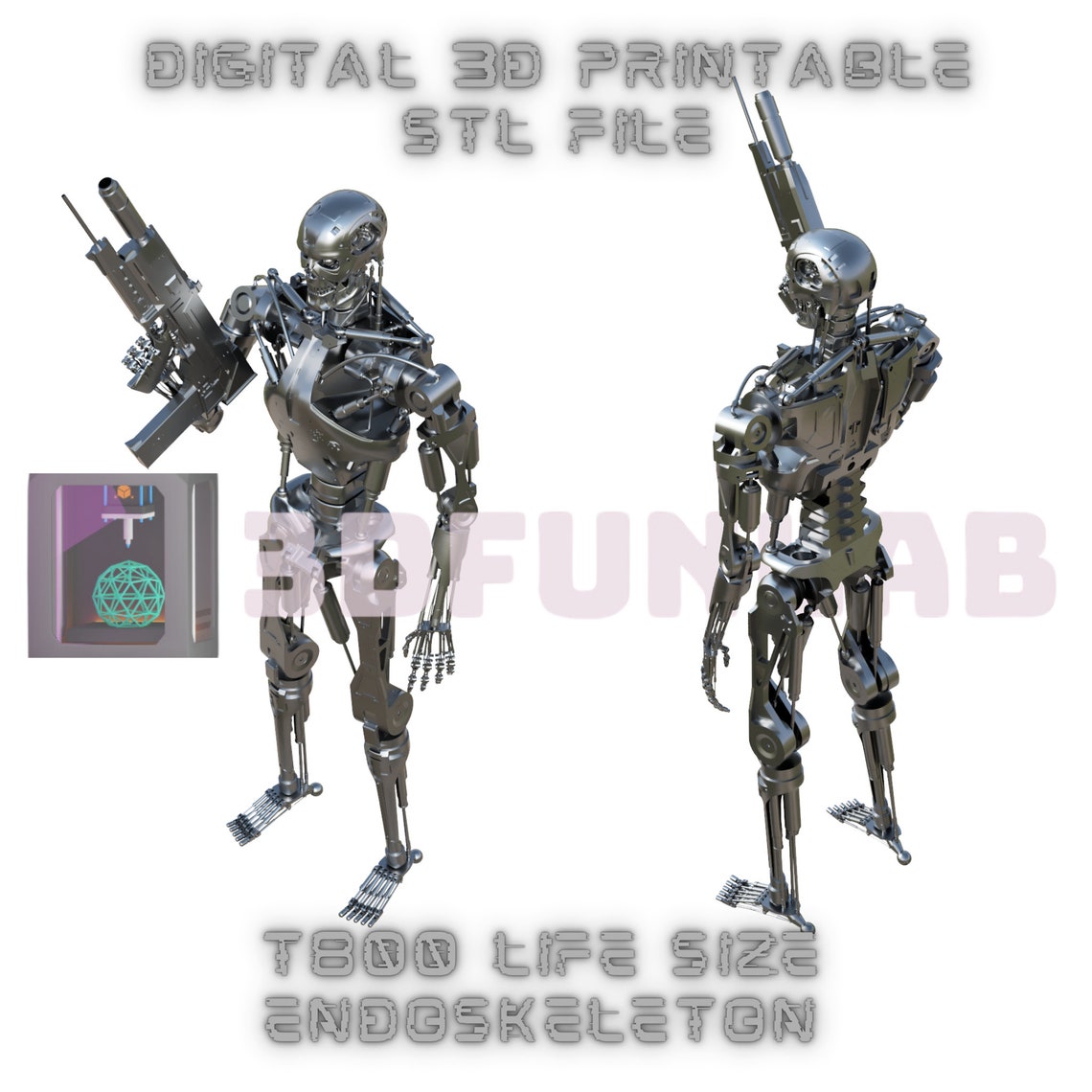 Terminator T800 Endoskeleton Real Detail High Quality Life-size 3D ...