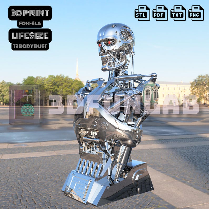 Terminator T2 Body Bust , Real Details, Life Size 45x36x78.5 Cm ...