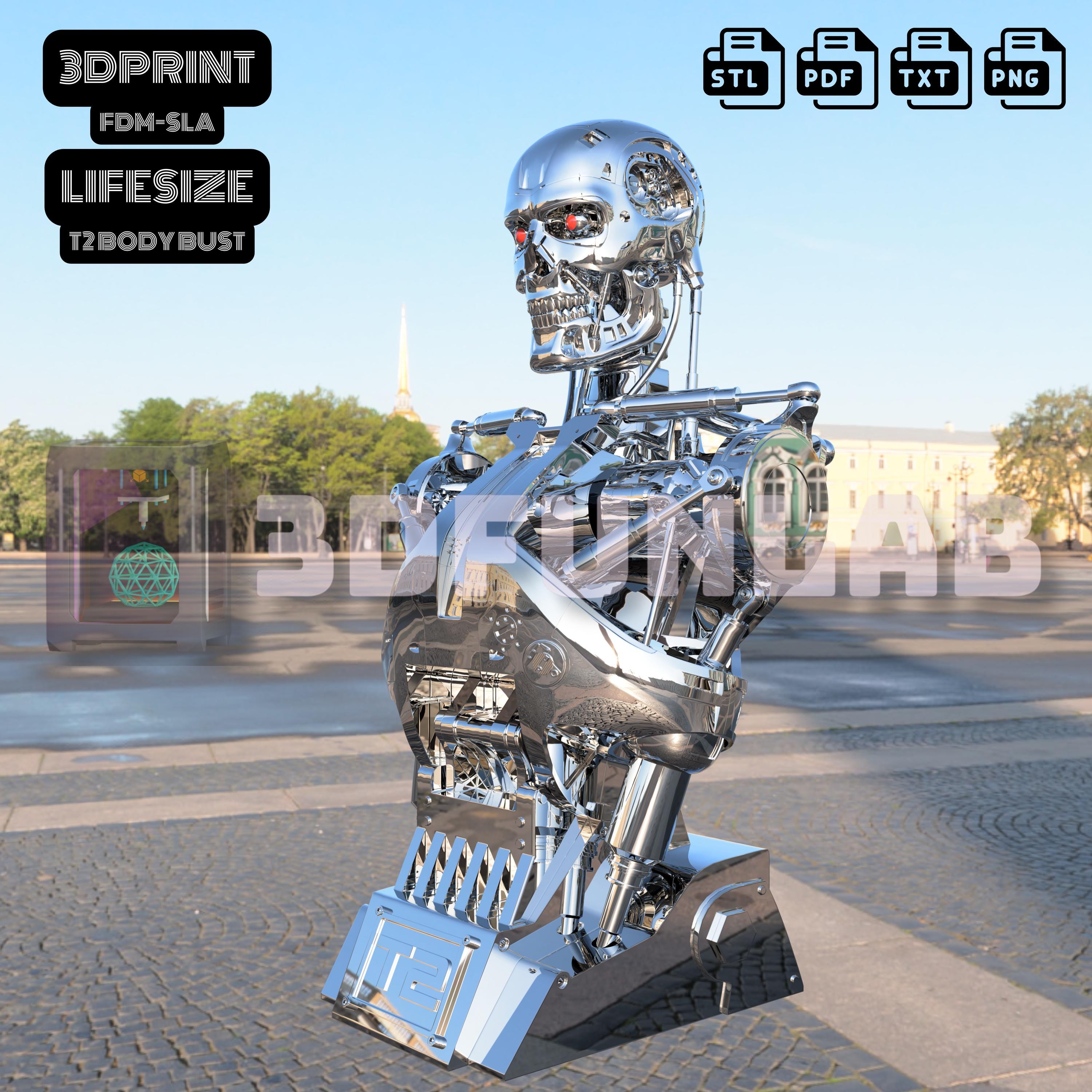 Terminator T2 Body Bust , Real Details, Life Size 45x36x78.5 Cm ...