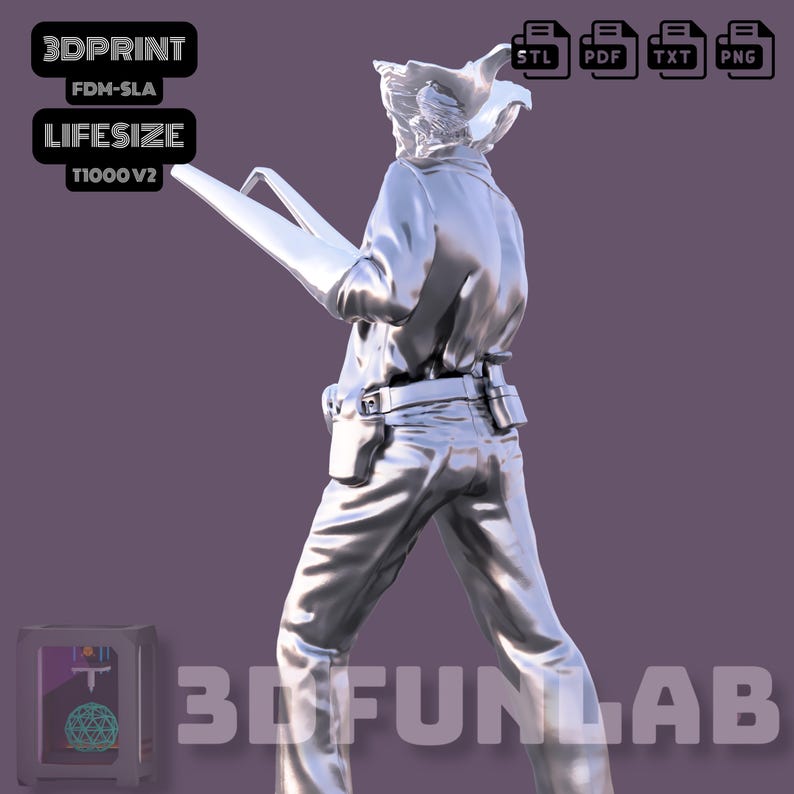 Terminator T1000 V2, 3D Figurine, Real Details, Life Size, Professional ...