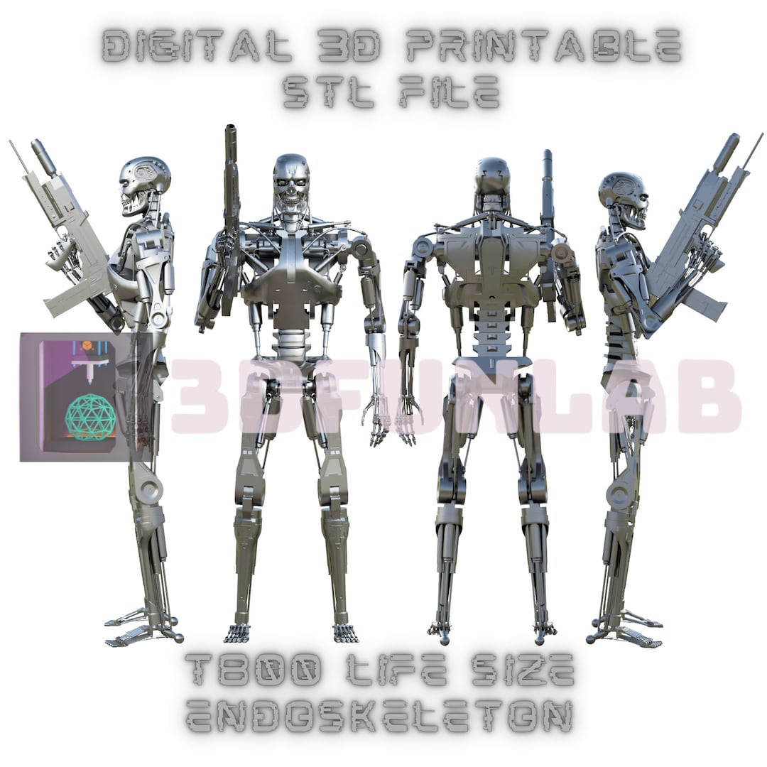 Terminator T800 Endoskeleton Real Detail High Quality Life-size 3D ...