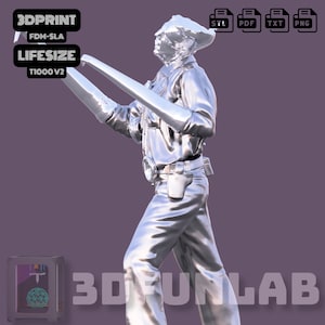 Terminator T1000 V2, 3D Figurine, Real Details, Life Size, Professional ...