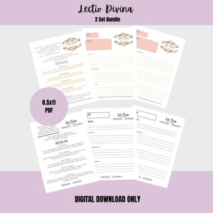 Lectio Divina Journal Pages | Bible Study Printable| Lectio Divina ...