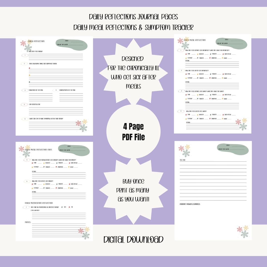 Christmas Theme Printable Daily Reflection |meal Reflection Pages for ...