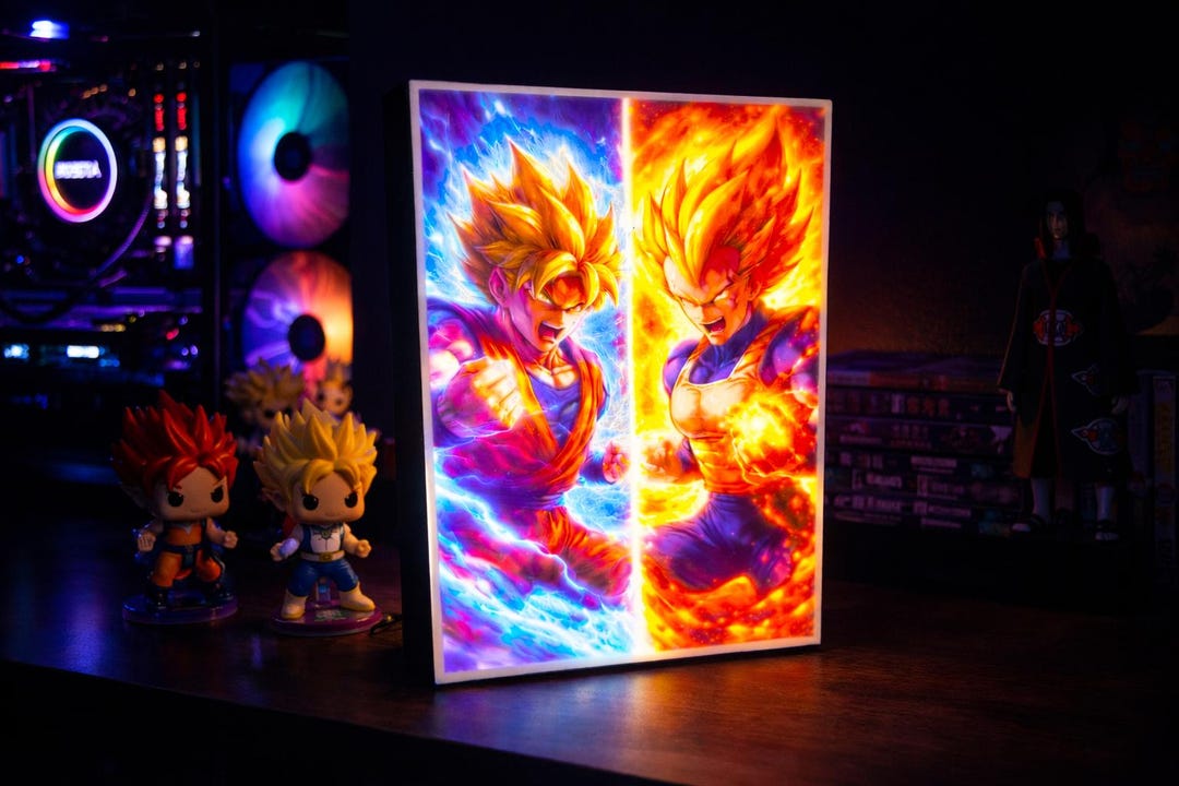 Goku Vs Vegeta LED Lithophane Light Box - Etsy