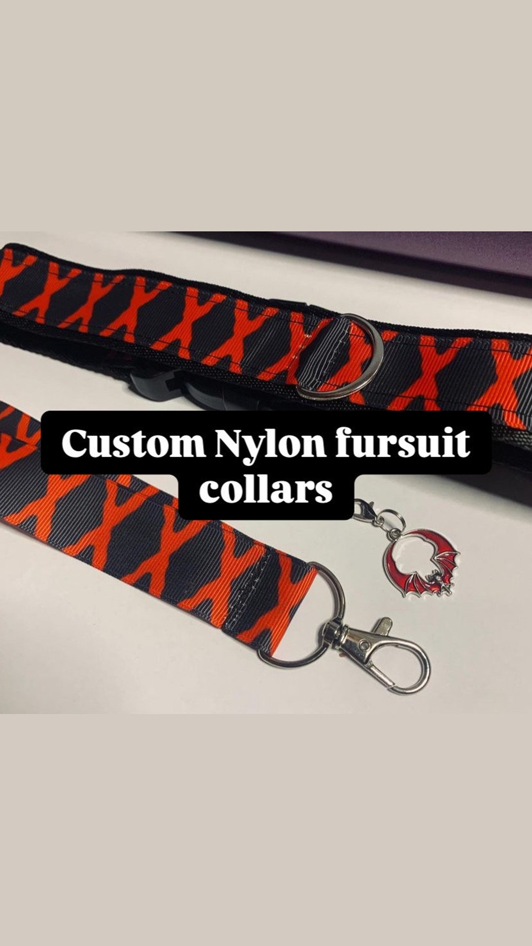 CUSTOM Nylon Fursuit Collars! Furry, Therian, Cosplay, Pup Play Collar ...