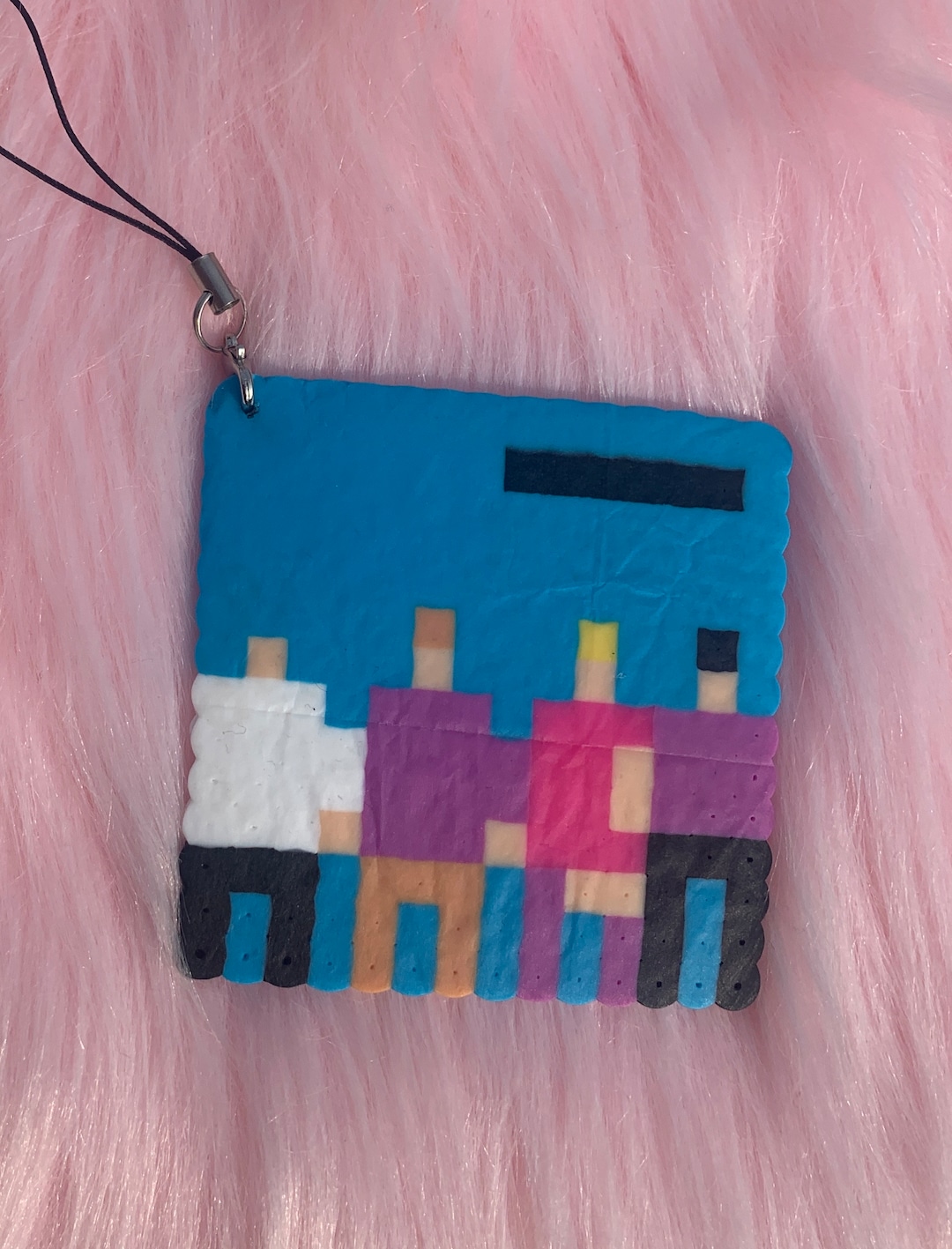 Weezer Blue Album Cover Shaped Perler Scene Emo Phone Charm 2012 ...