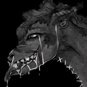 Creepy Fursona Black and White Furry Headshots - Etsy