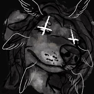 Creepy Fursona Black and White Furry Headshots - Etsy