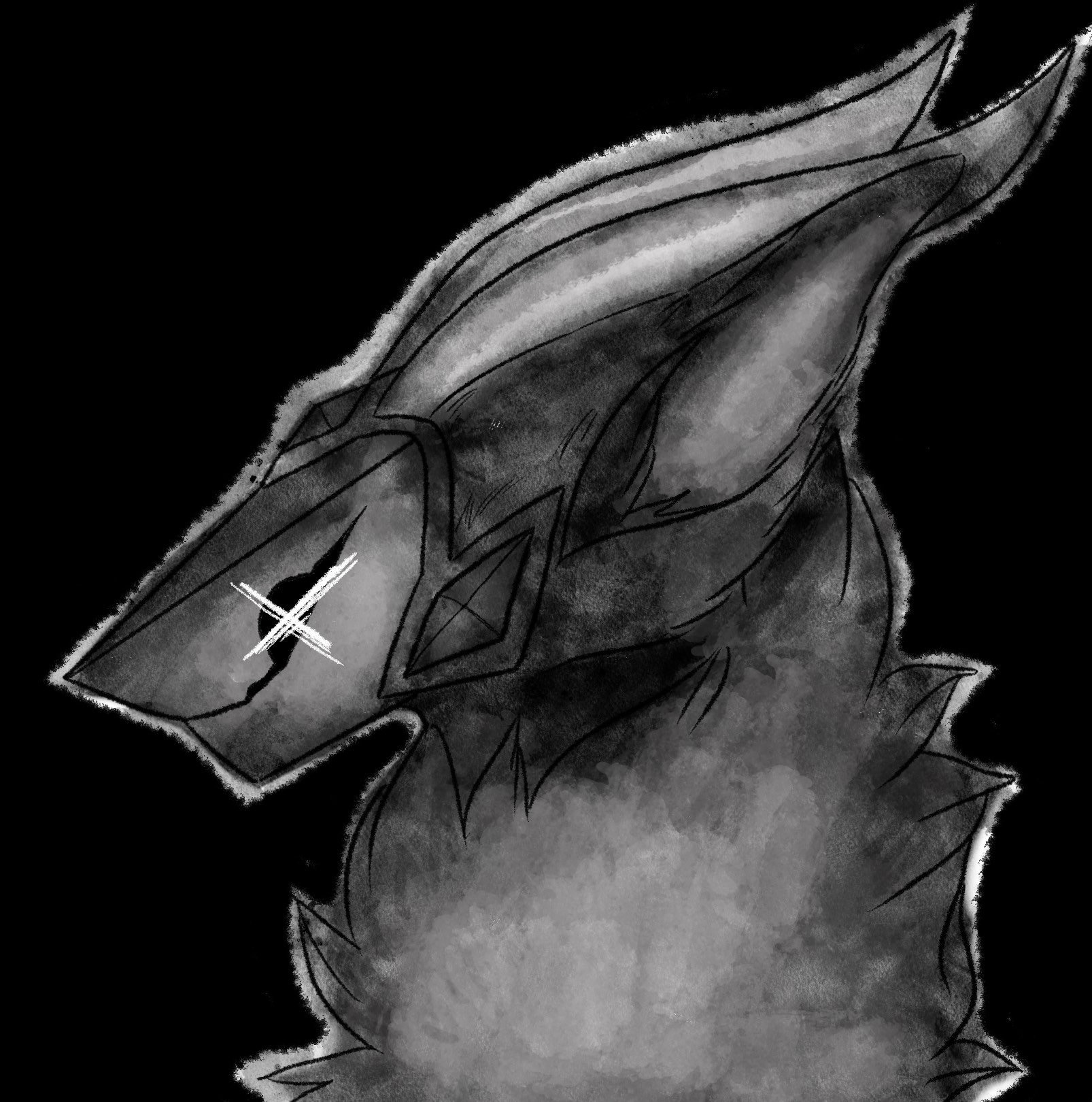 Creepy Fursona Black and White Furry Headshots - Etsy Australia
