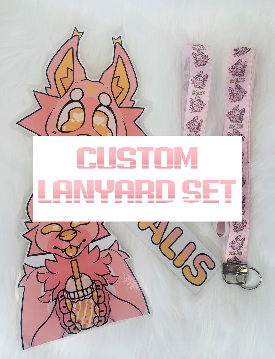 Custom Fursuit Lanyard Pack Furry Fursona Con Badge - Etsy