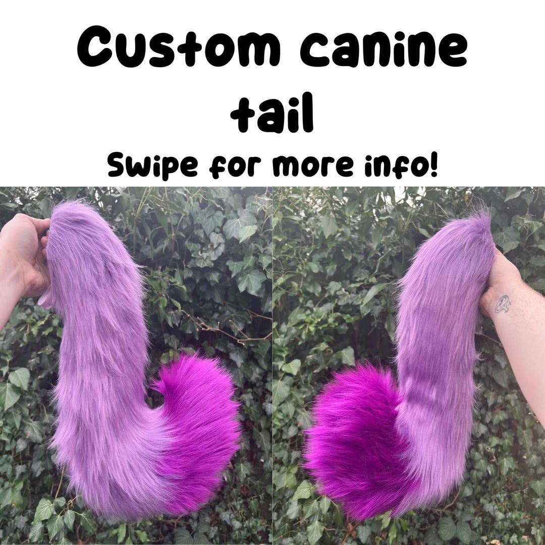 Custom Curled Fursuit Tails- Fursona Furry Custom Nub Puppy Tail Feline ...