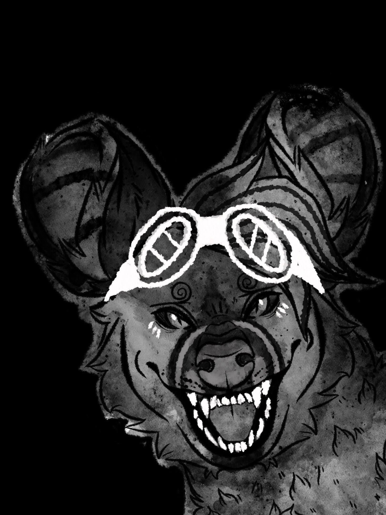 Creepy Fursona Black and White Furry Headshots - Etsy Australia
