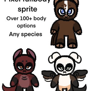Pixel Art Sprite Fullbody YCH Furry Fursona Base Fill - Etsy UK