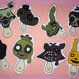 Fnaf Five Nights at Freddys Gumball Stickers Set Single MATTE Freddy ...